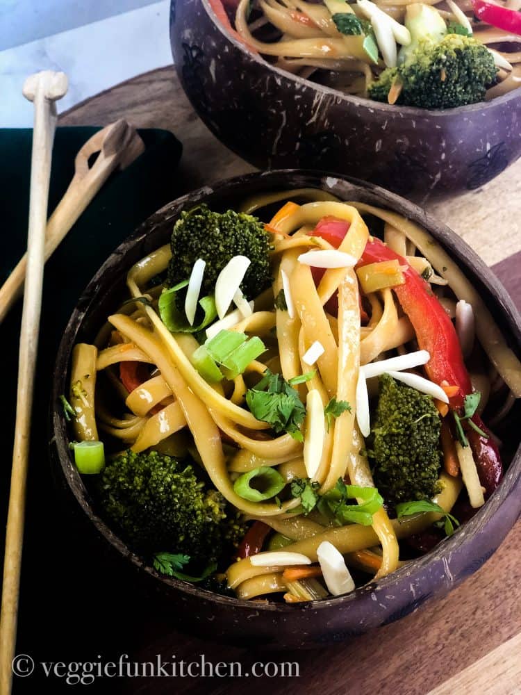 Loaded Vegetable Asian Noodle Stir-Fry - Veggie Fun Kitchen
