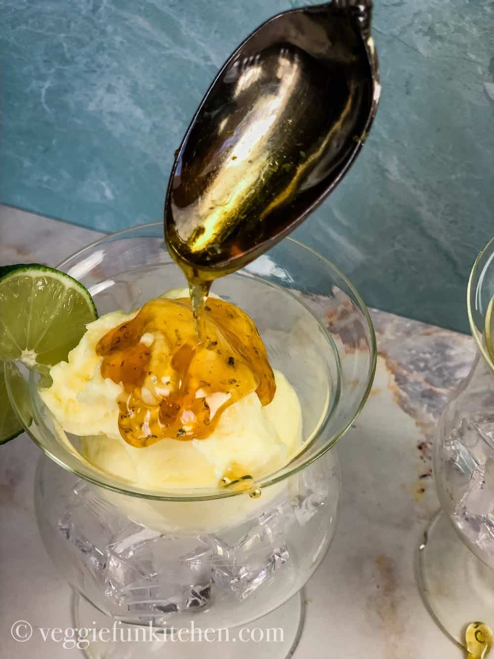 Lime-Mint White Balsamic Reduction Syrup - Veggie Fun Kitchen