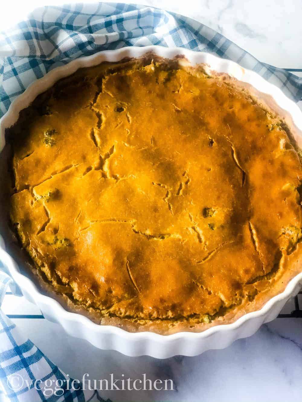 Broccoli Leek Frittata - Vegan - Veggie Fun Kitchen