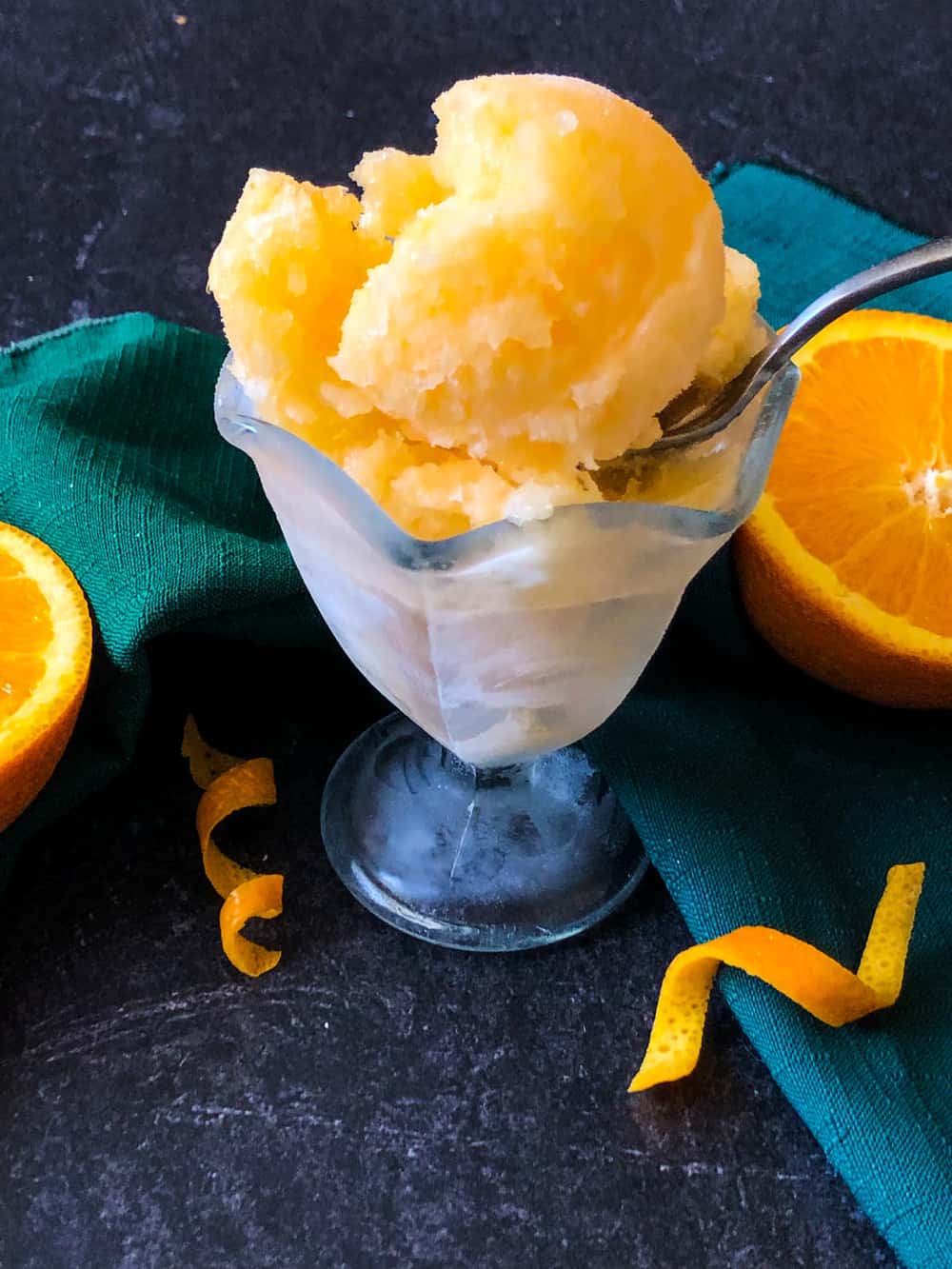 Fresh Orange Sorbet, No-Churn - Veggie Fun Kitchen