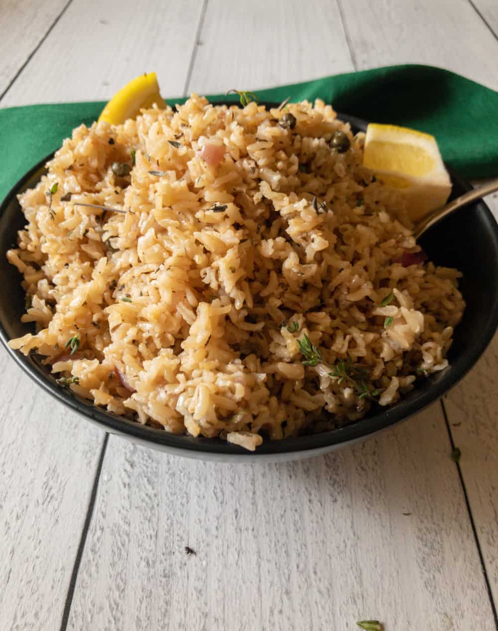 Herbed Lemon Brown Rice in the Instant Pot - Veggie Fun Kitchen