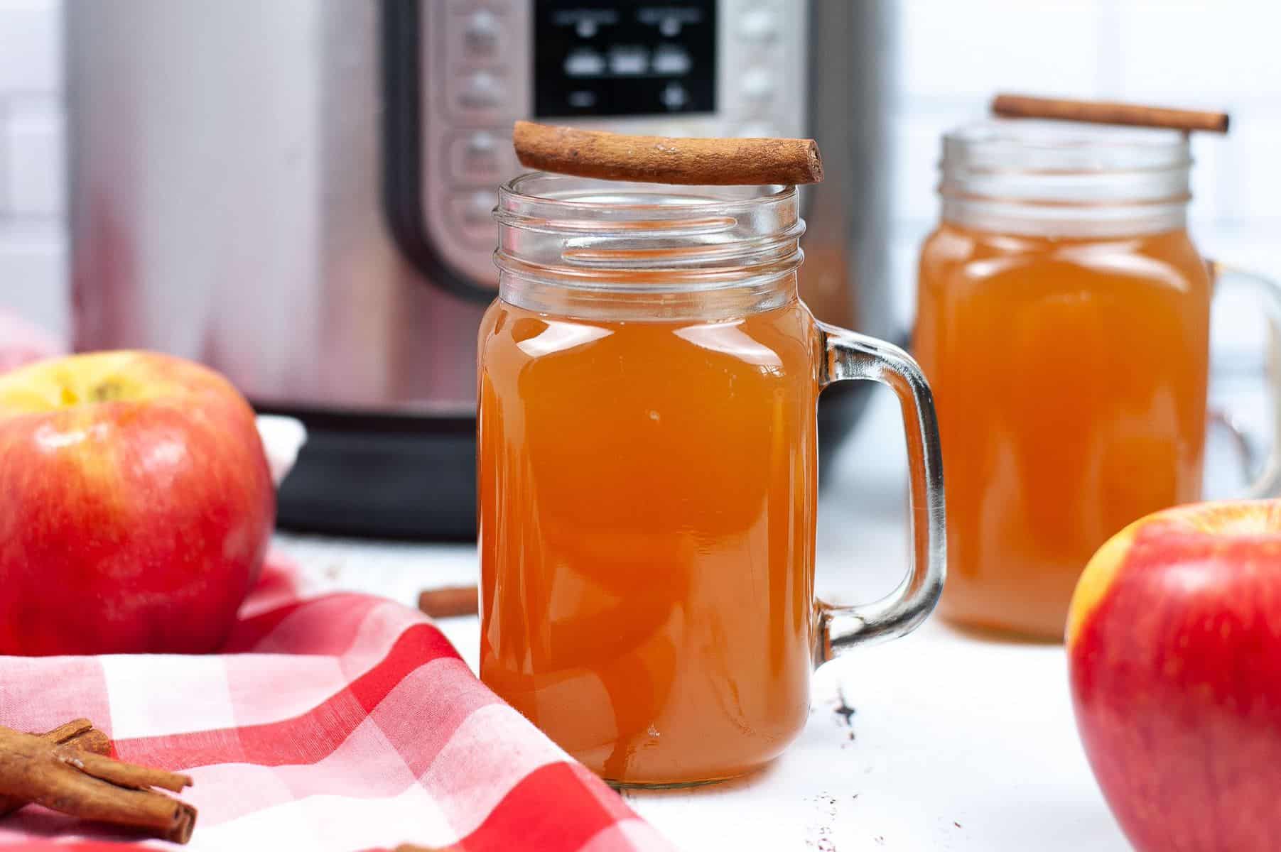 Homemade Instant Pot Apple Cider with Fresh Apples - Veggie Fun Kitchen