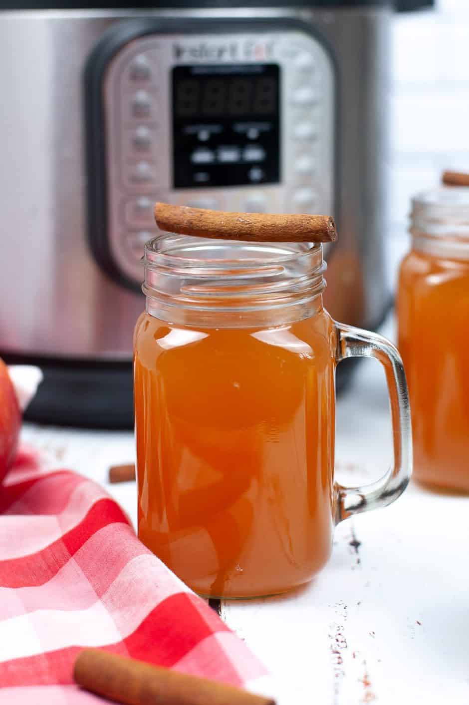 Homemade Instant Pot Apple Cider with Fresh Apples - Veggie Fun Kitchen