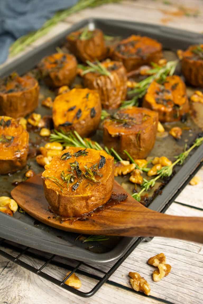 Sweet Potato Rounds, Roasted with Brown Sugar and Herbs - Veggie Fun ...