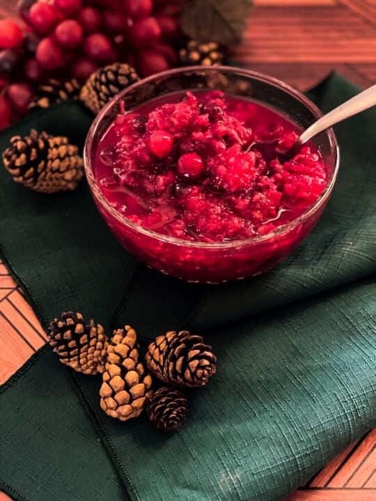 Homemade Cranberry Raspberry Sauce with Pineapple and Grand Marnier ...