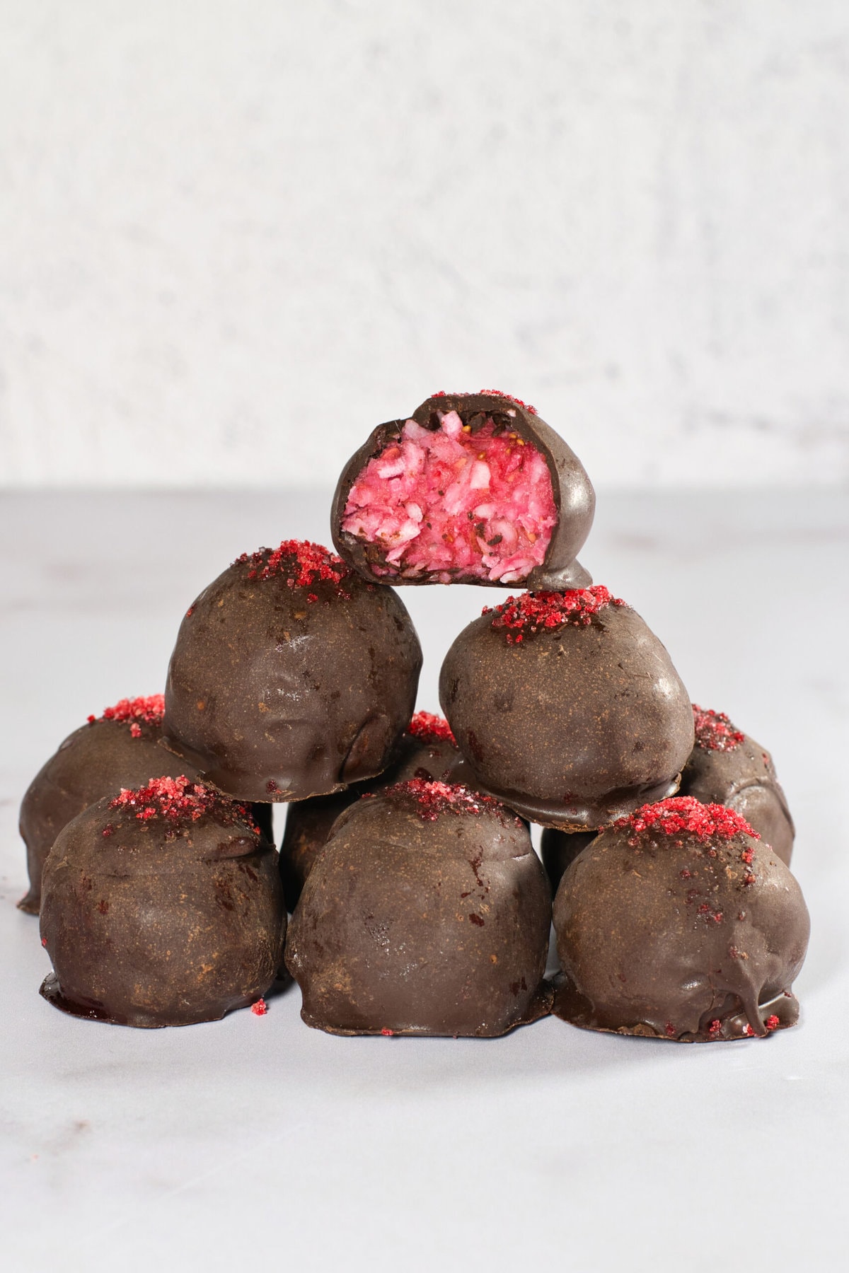 Vegan Raspberry and Coconut Truffles - Veggie Fun Kitchen