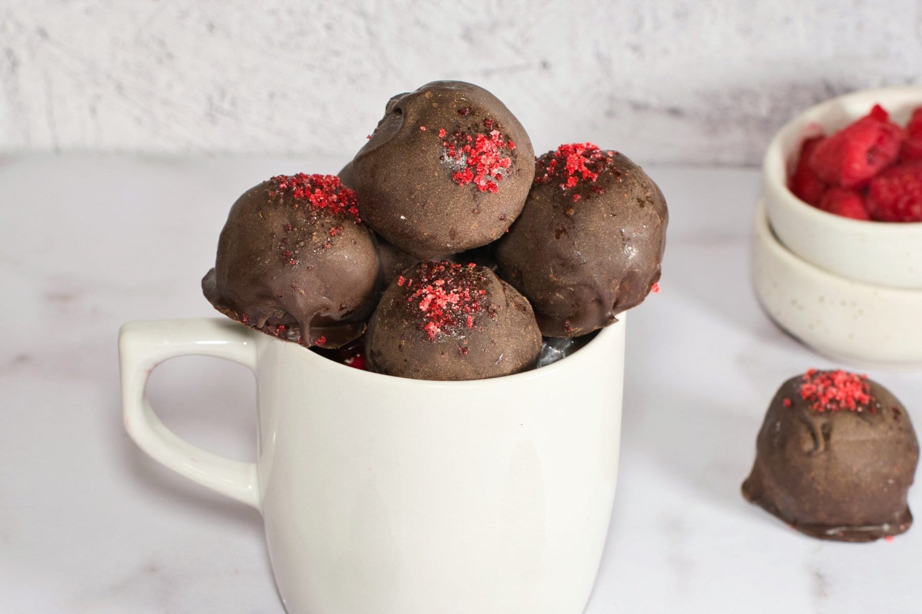 Vegan Raspberry and Coconut Truffles - Veggie Fun Kitchen