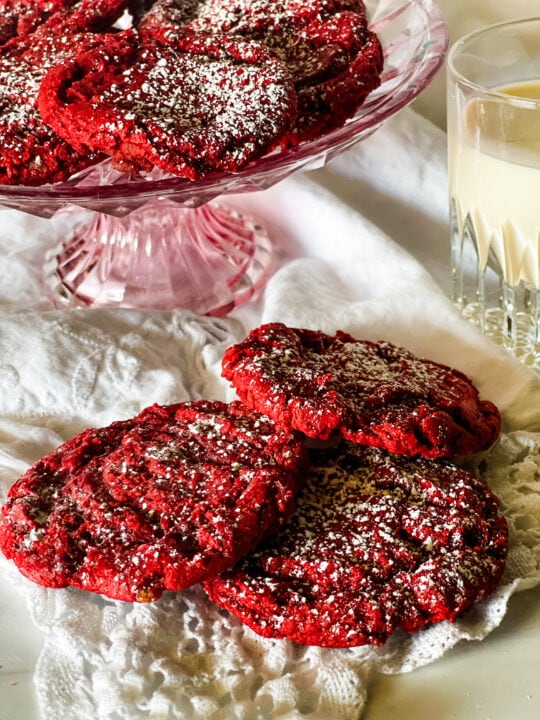Vegan Red Velvet Cookies, Thin and Chewy - Veggie Fun Kitchen